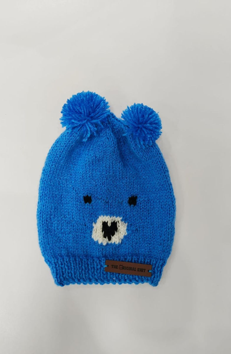 Handmade Teddy Cap- Blue – The Original Knit