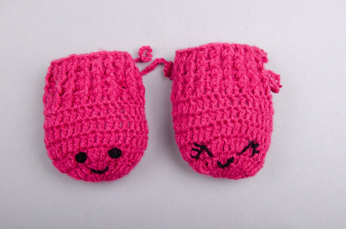 The Original Handmade Knit-Mittens - Magenta – The Original Knit